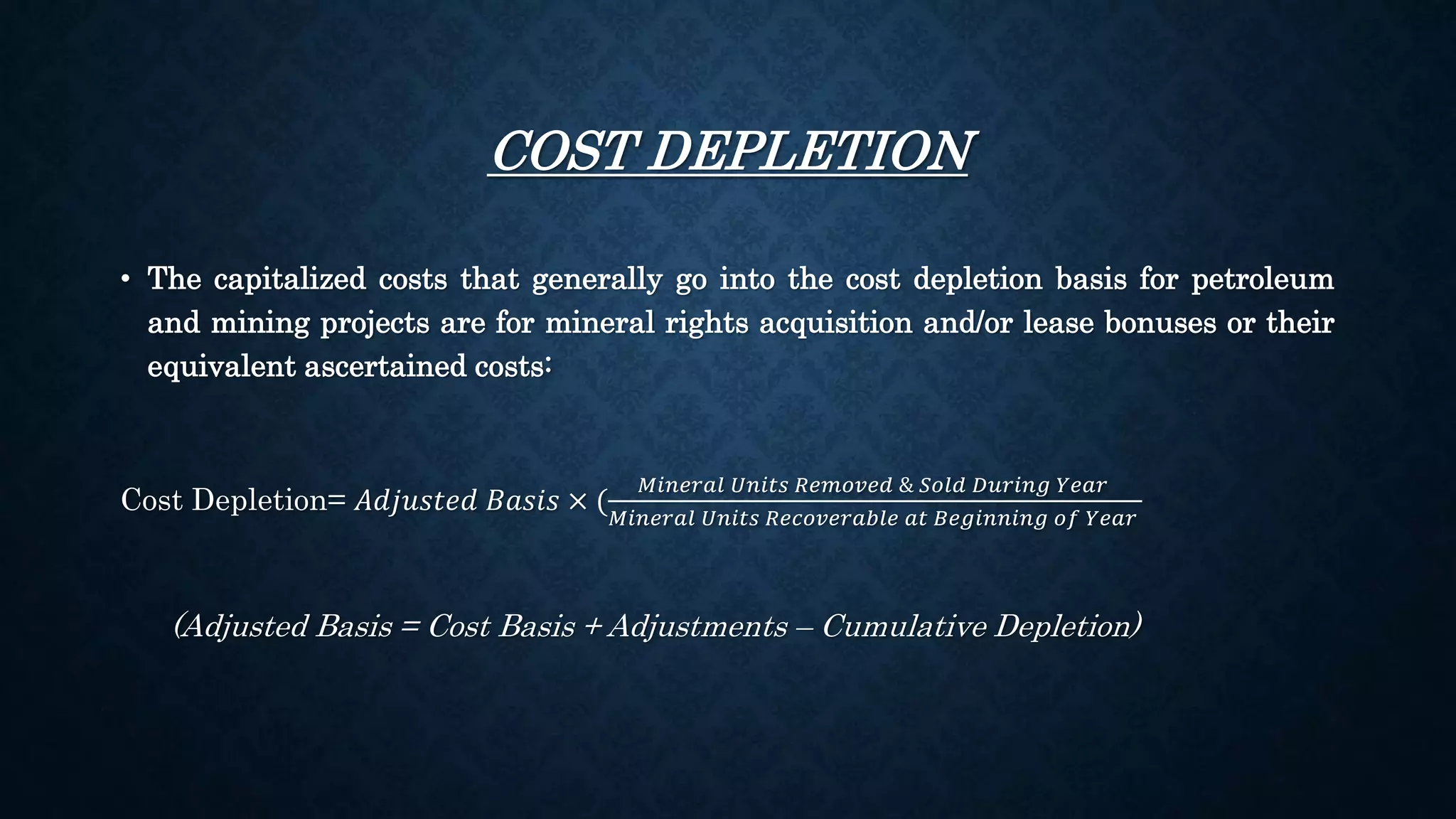 Difference between depreciation and depletion | PPTX