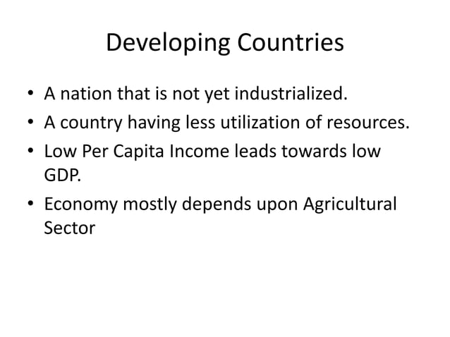 Difference between developed and developing countries | PPTX