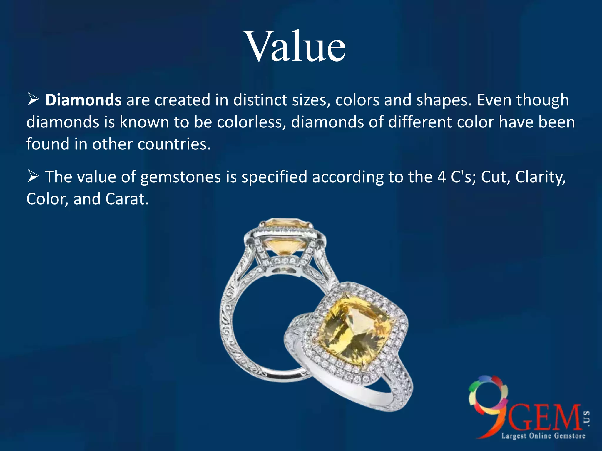 Difference Between Diamond And Gemstones | PPT