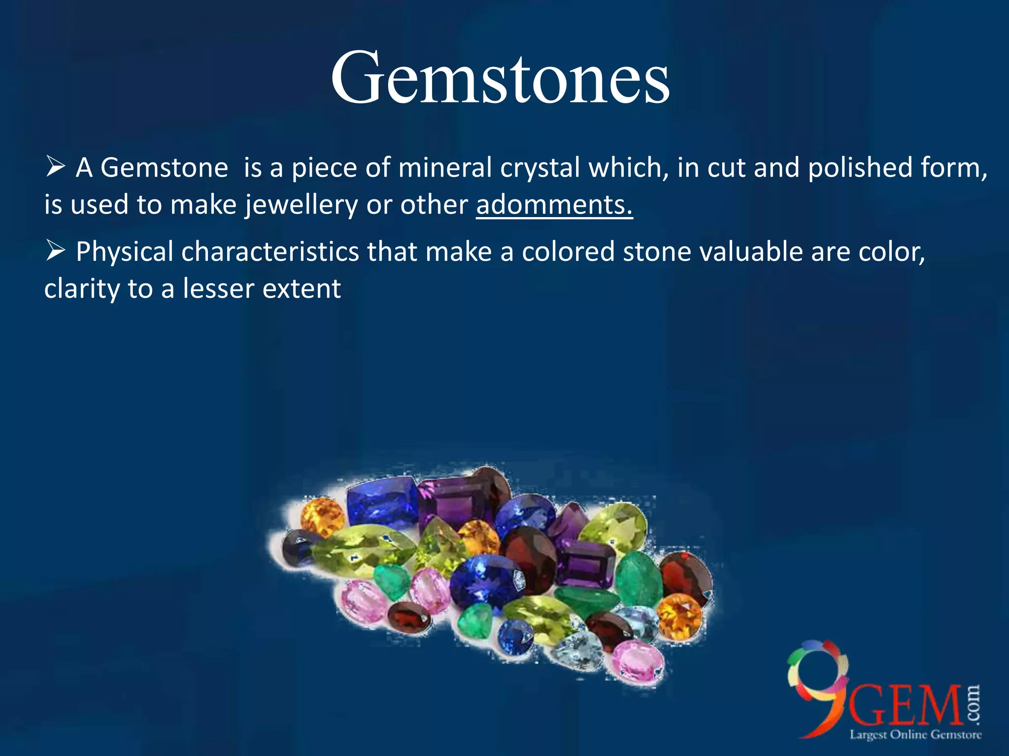 Difference Between Diamond And Gemstones | PPTX
