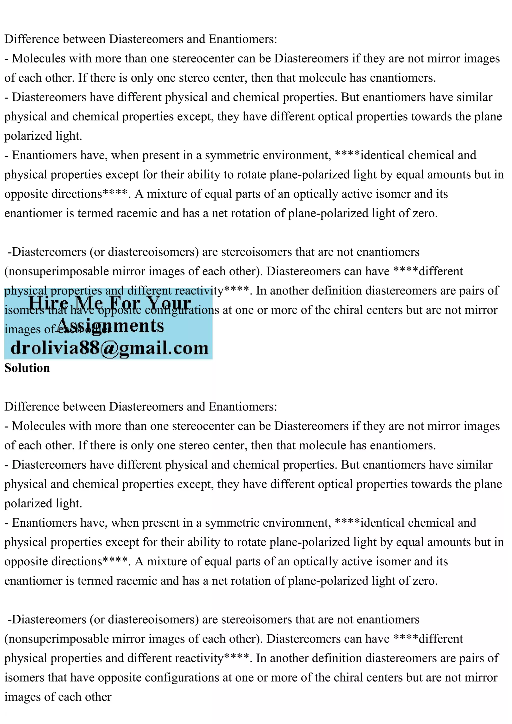 Difference between Diastereomers and Enantiomers- Molecules with .pdf