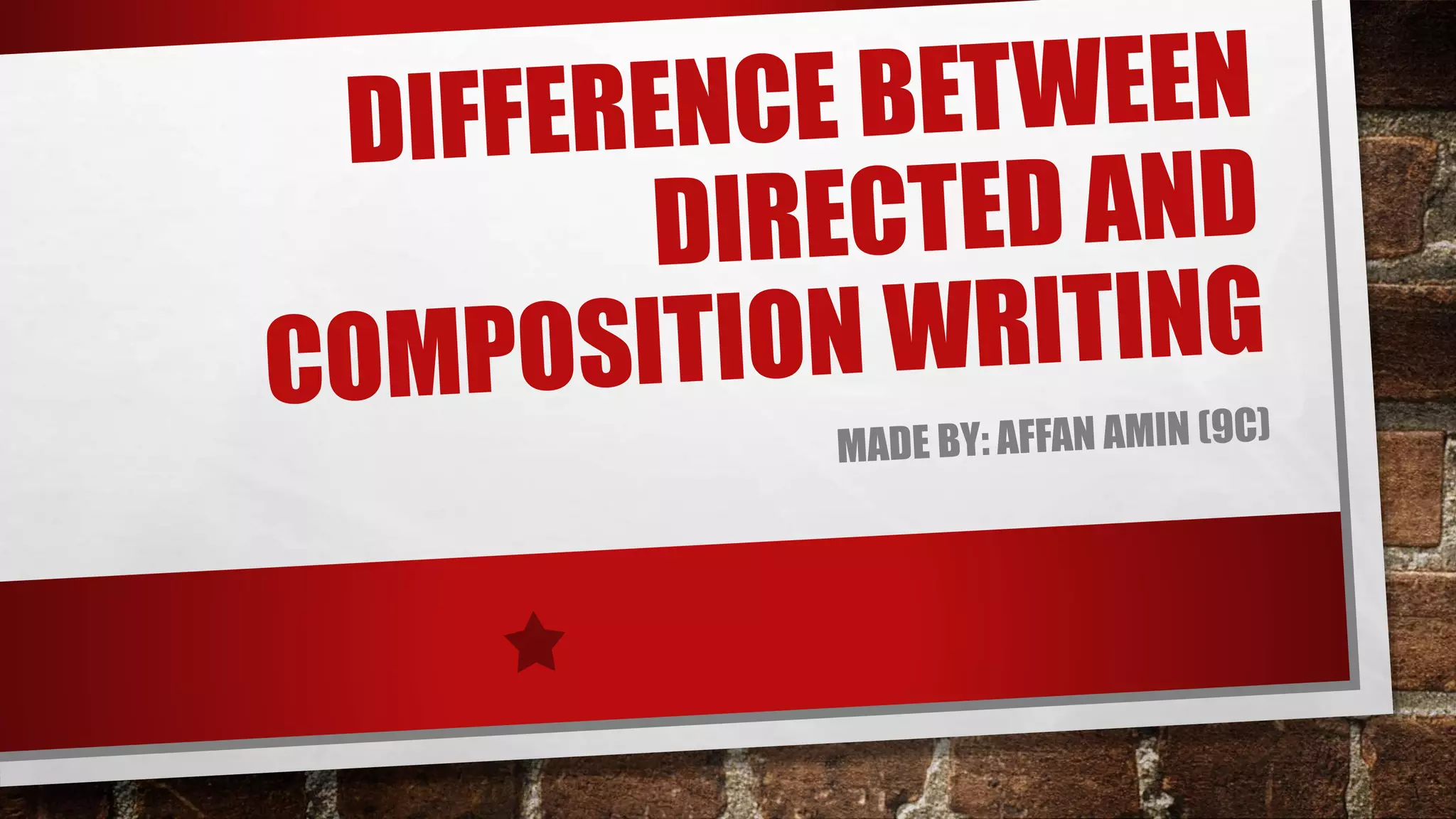 Difference between directed and composition writing | PPTX