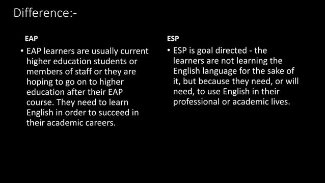 Difference between EAP and ESP | PPTX