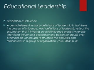 Difference between educational leadership and managment | PPT