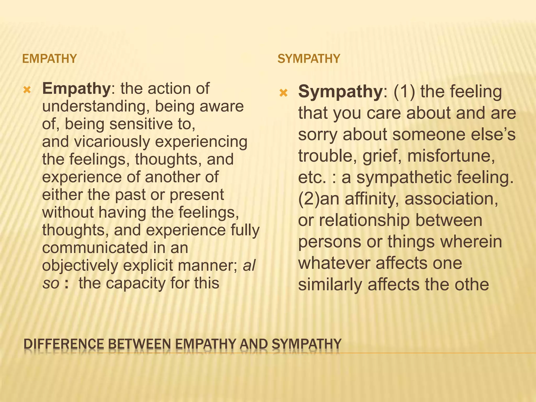 Difference between empathy and sympathy Conversation skills Importance ...