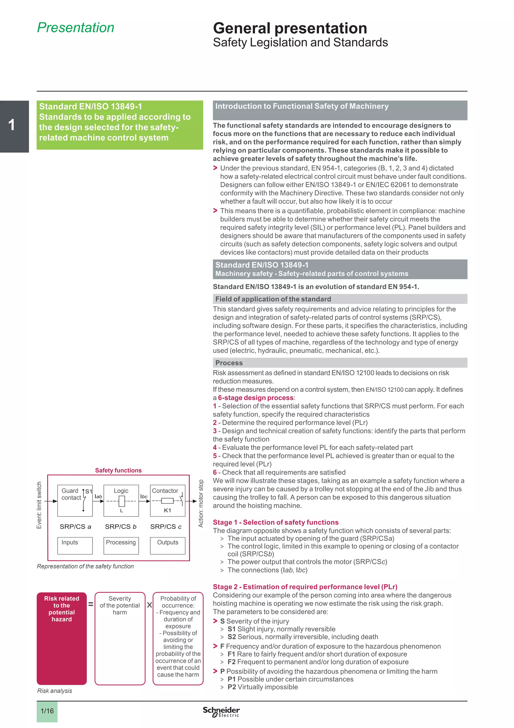 Difference between en iso 13849 and en iec 62061 | PDF