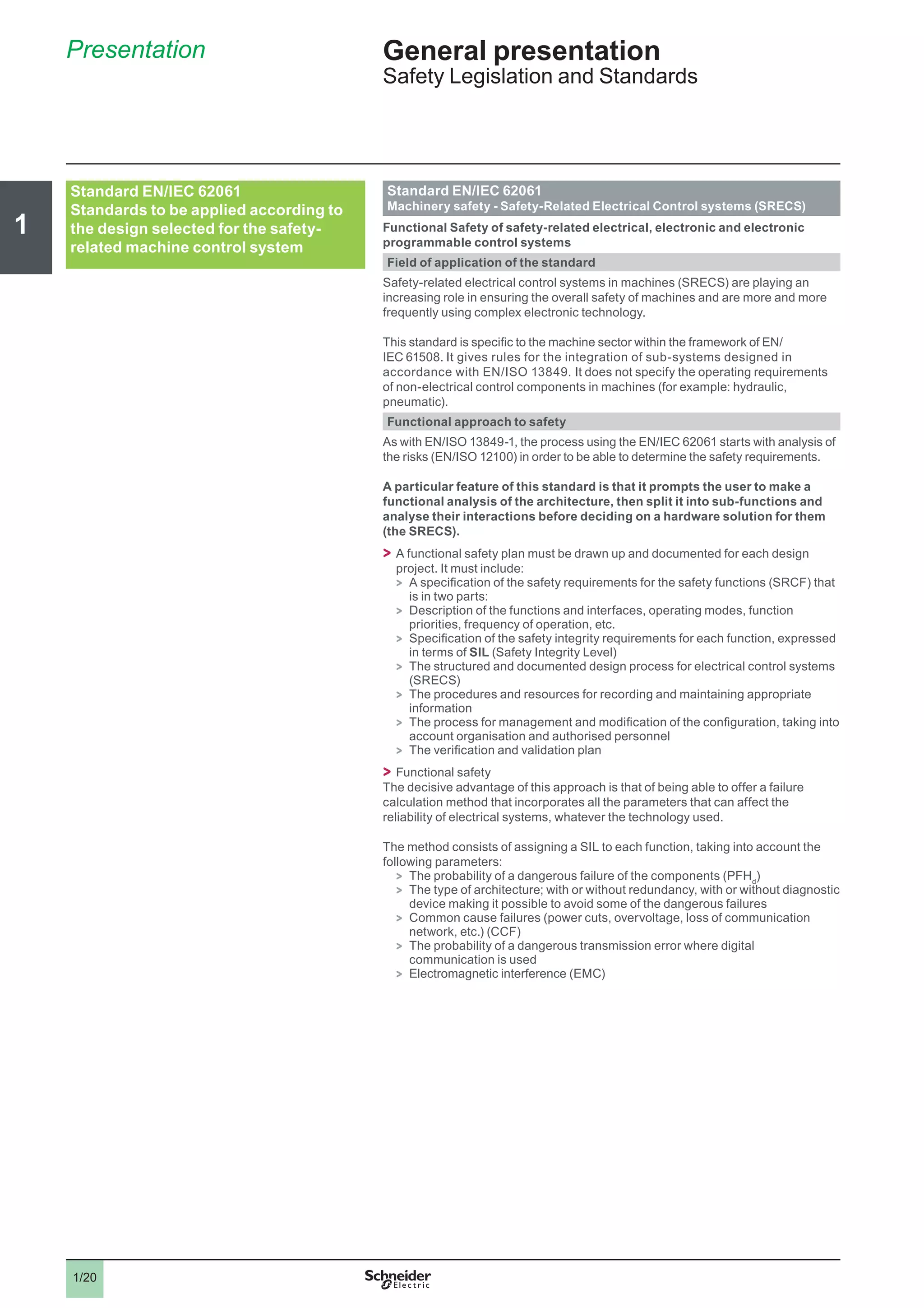 Difference between en iso 13849 and en iec 62061 | PDF