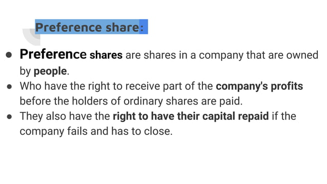 Difference between equity & preference share, | PPTX