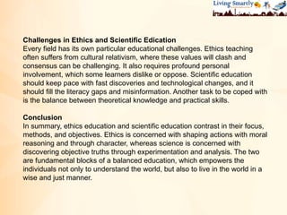 Difference Between Ethics Education and Scientific Education.pptx