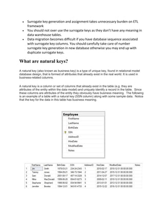 Difference between fact tables and dimension tables | PDF