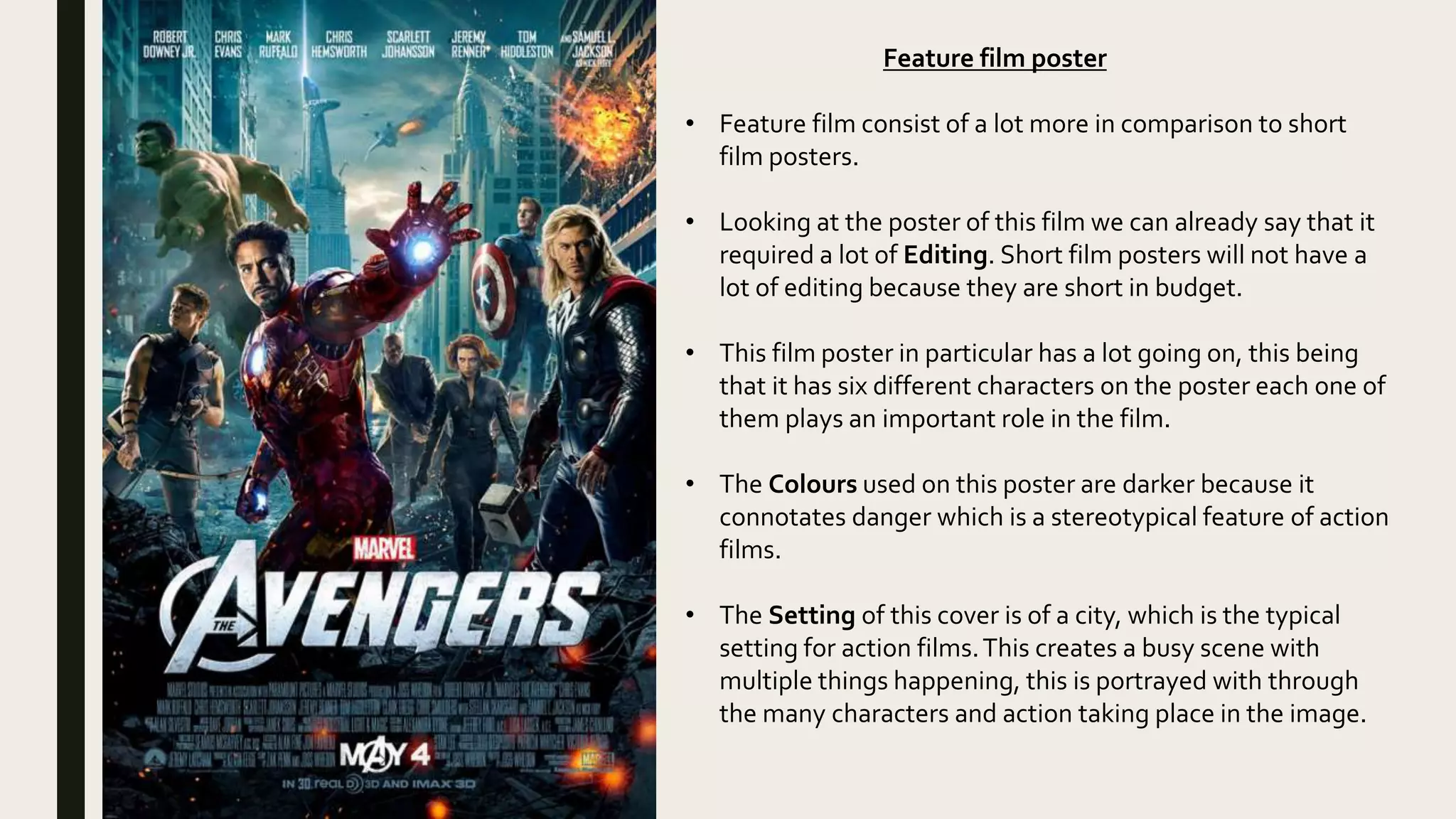 Difference Between Feature And Short Film Posters Ppt