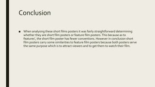 Difference between feature and short film posters | PPT