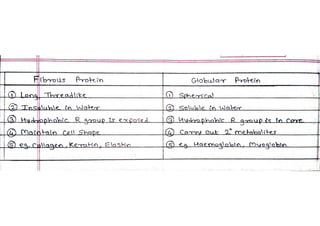 Difference between Fibrous Protein and Globular Protein | PDF
