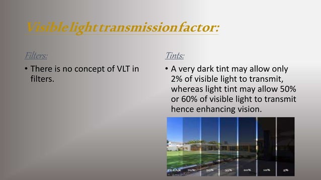 Difference between filters and tints Difference between filters and tints