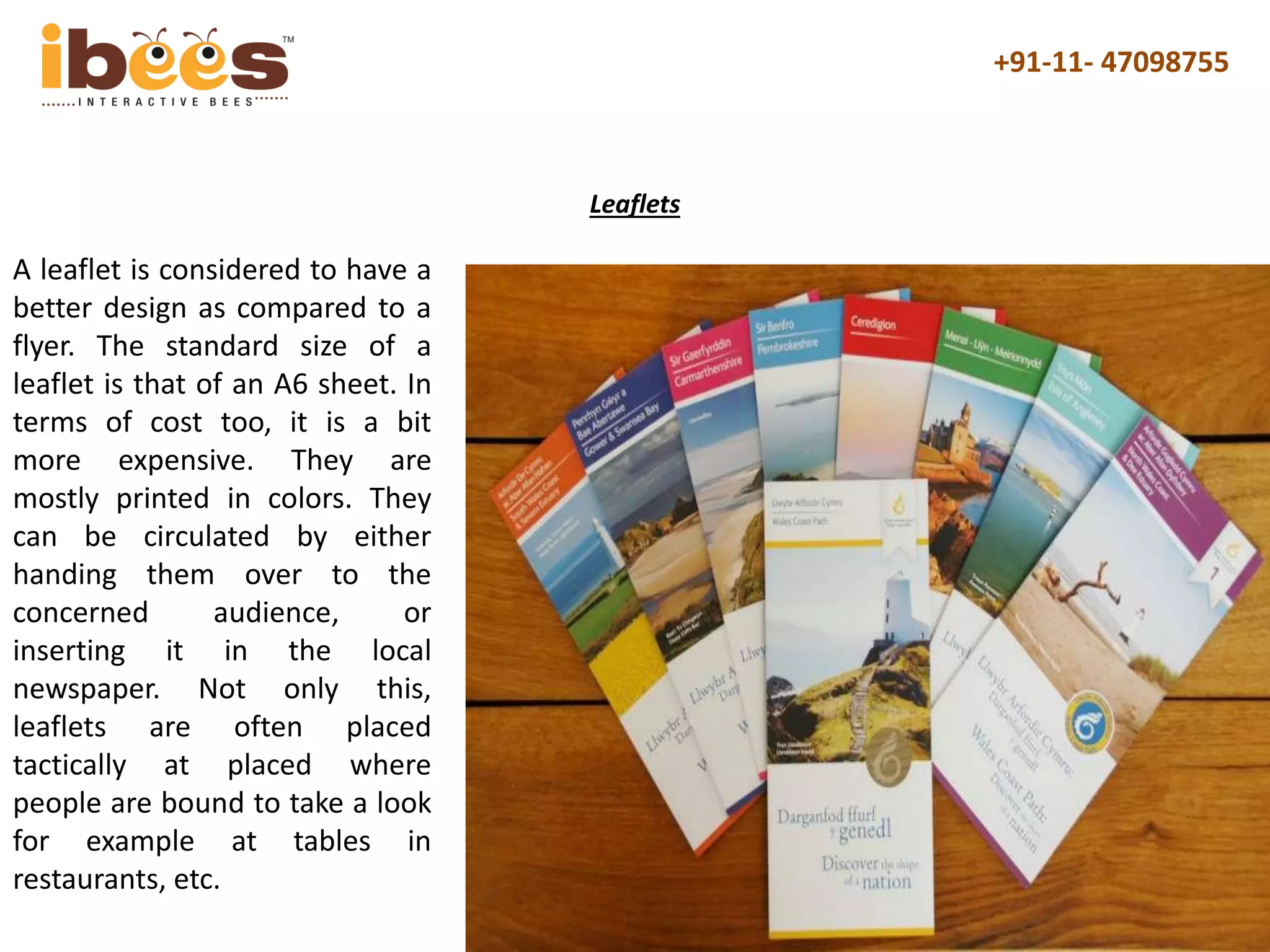 Difference between flyers, brochures, posters & leaflets | PDF