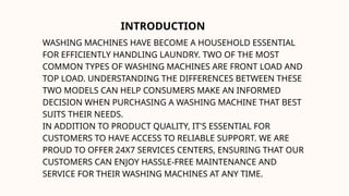 Difference Between Front Load and Top Load Washing Machine | PPT