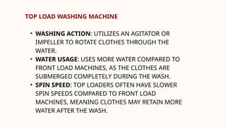 Difference Between Front Load and Top Load Washing Machine | PPT