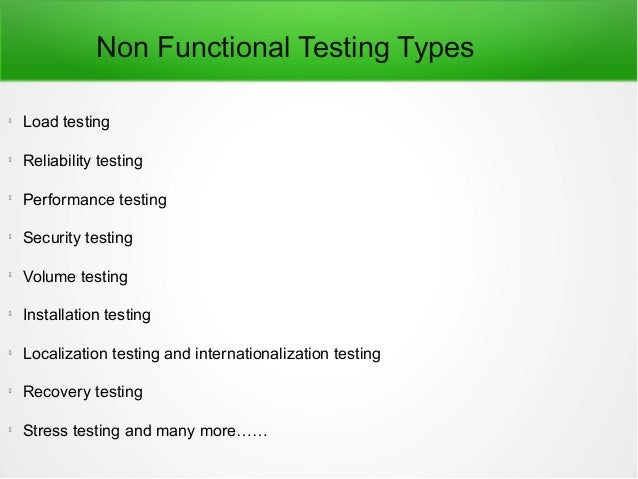 Difference between functional testing and non functional testing