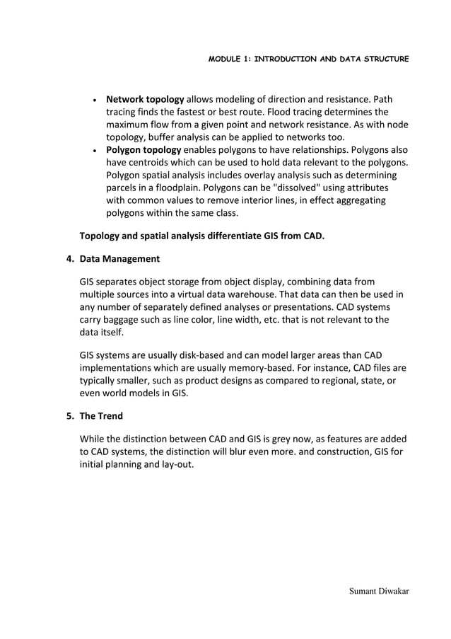 Difference between gis and cad | PDF