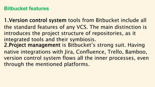 Difference between Github vs Gitlab vs Bitbucket | PPTX