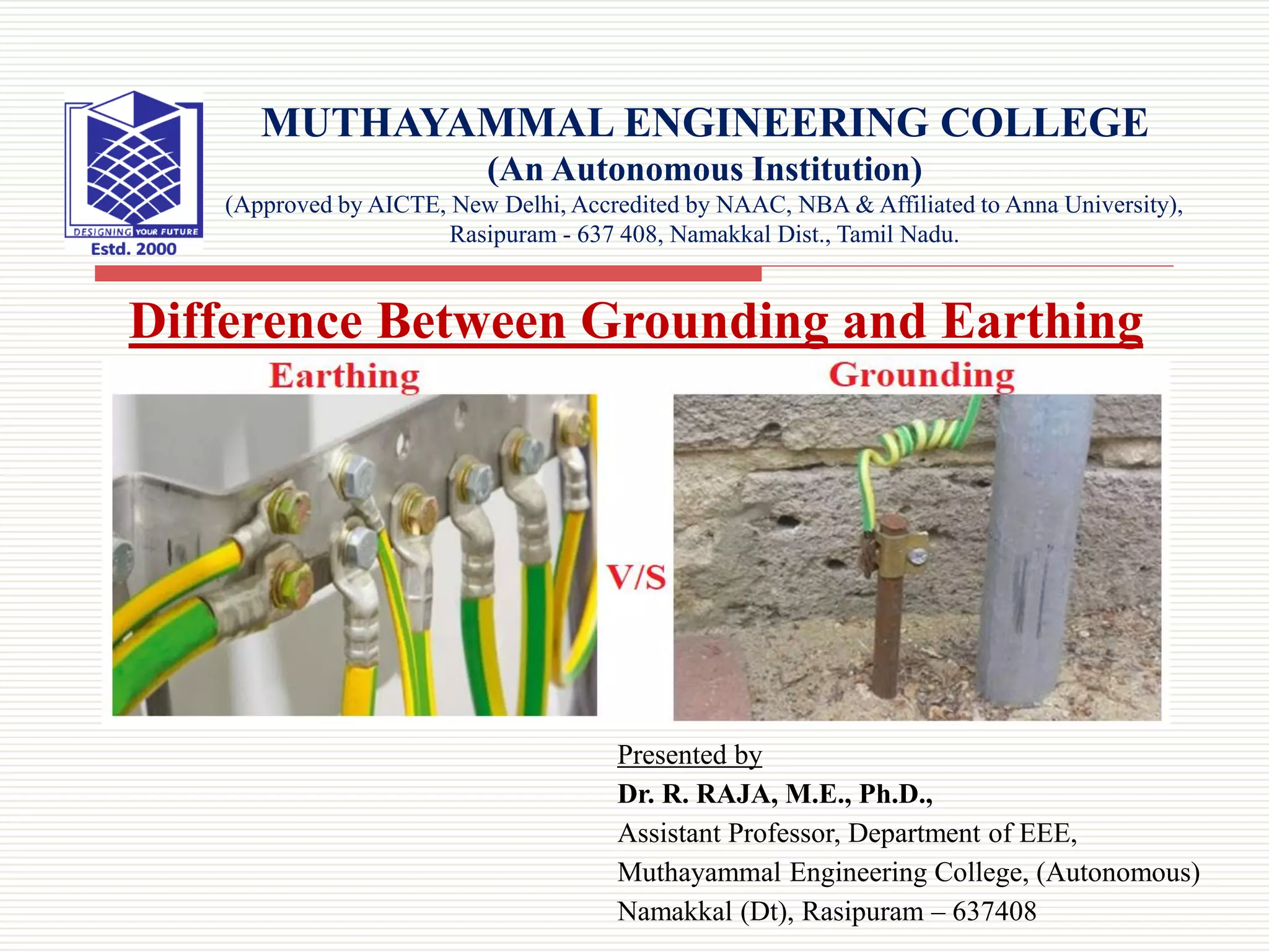 Difference between grounding and earthing | PPT Difference between grounding and earthing | PPT