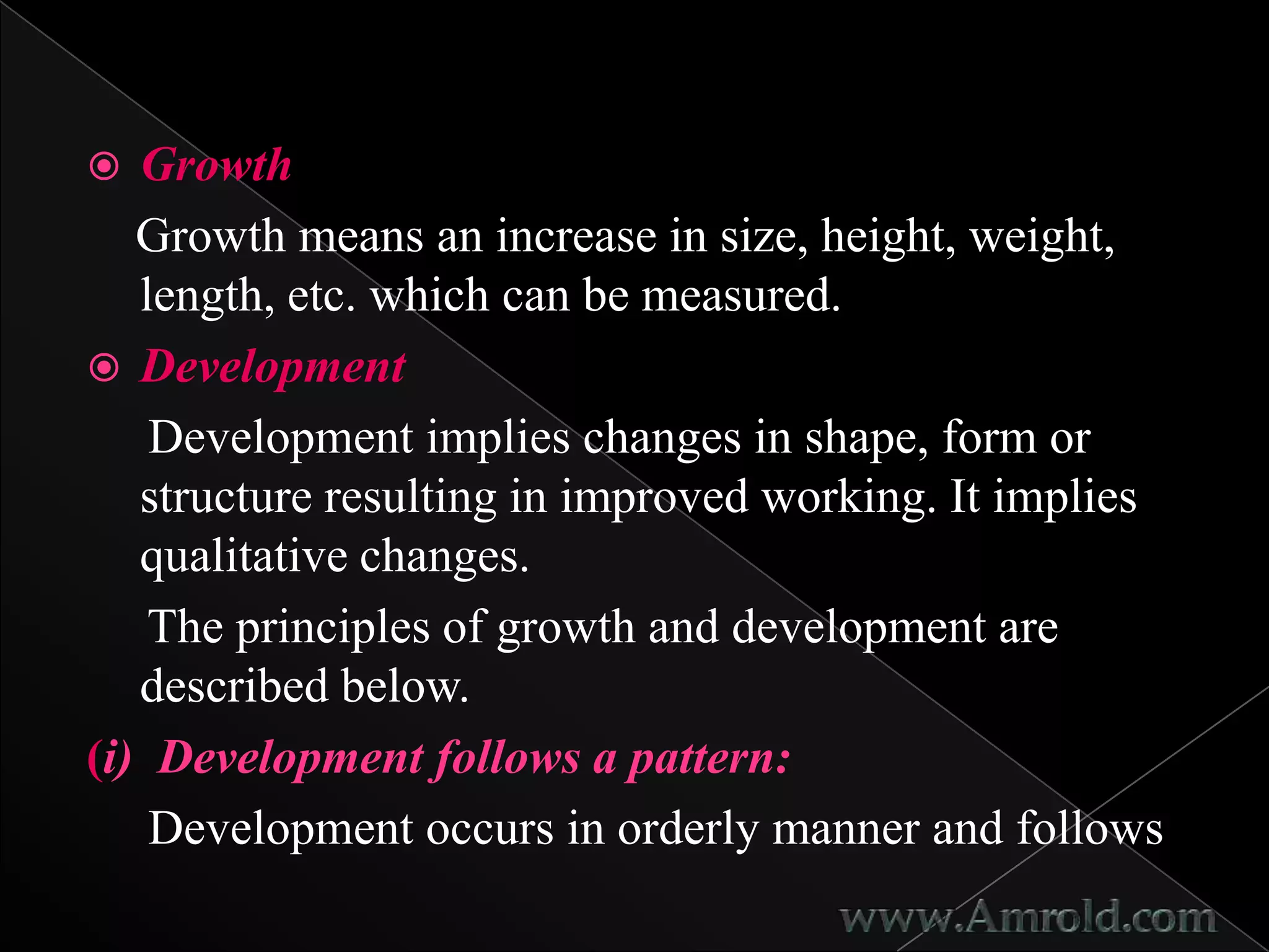 Difference between growth and development | PPTX