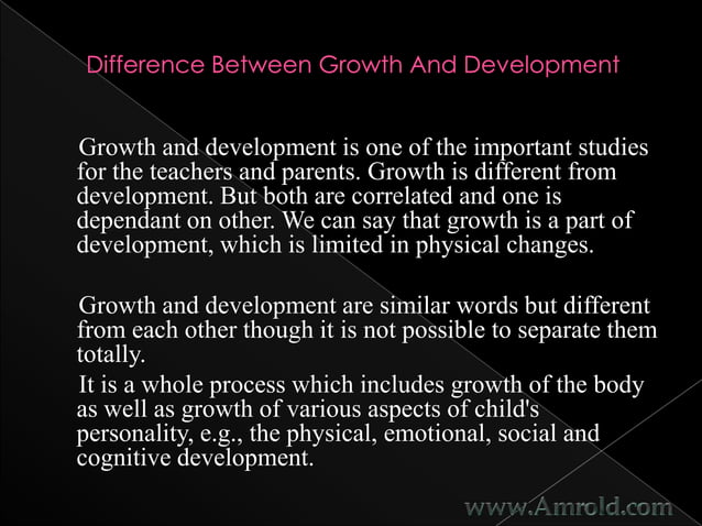 Difference between growth and development | PPTX