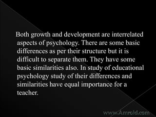 Difference between growth and development | PPTX