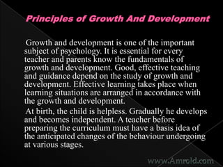 Difference between growth and development | PPTX