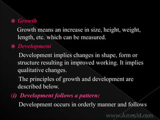 Difference between growth and development | PPTX