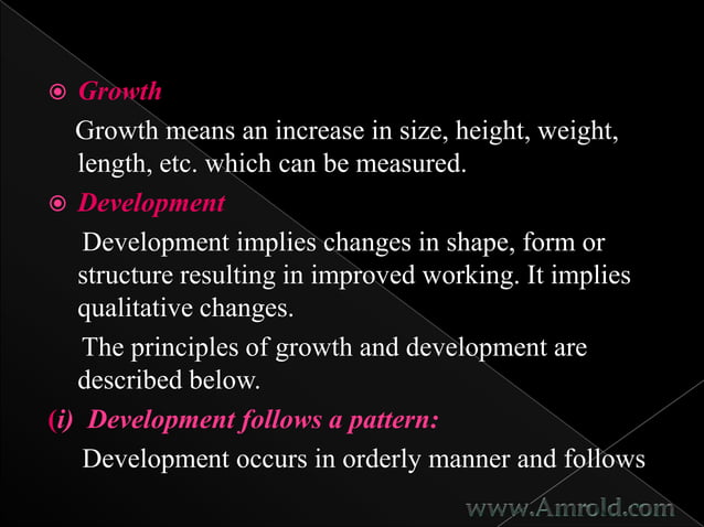 Difference between growth and development | PPT