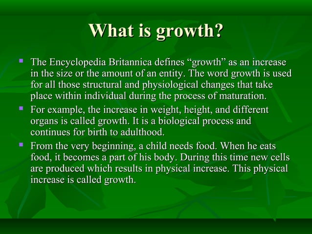 Difference between growth and development | PDF | Biological Sciences ...
