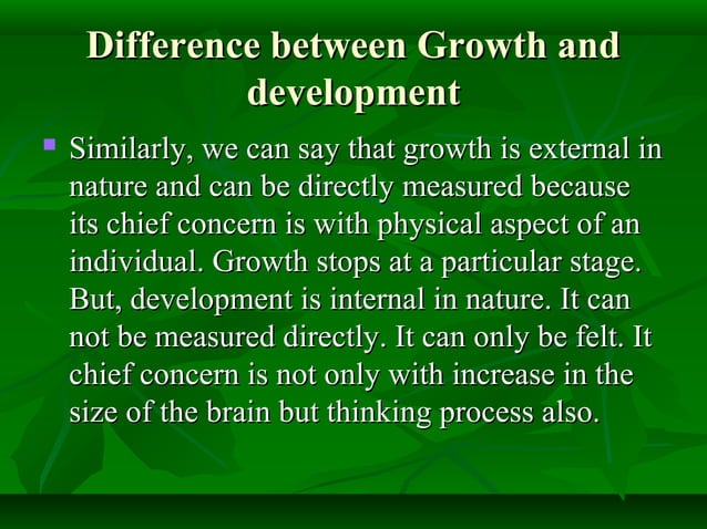 Difference between growth and development | PDF | Biological Sciences ...