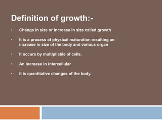 Difference between growth and development a simple and easy way | PPT
