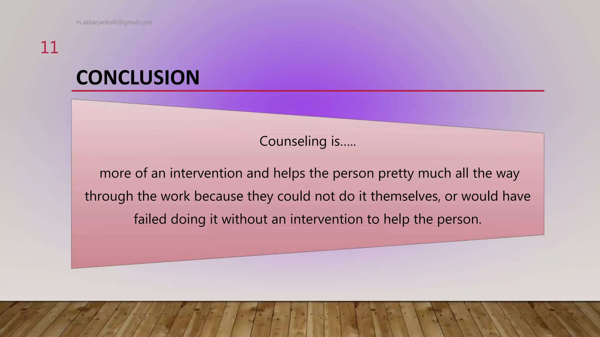 Difference between guidance and counselling | PPTX