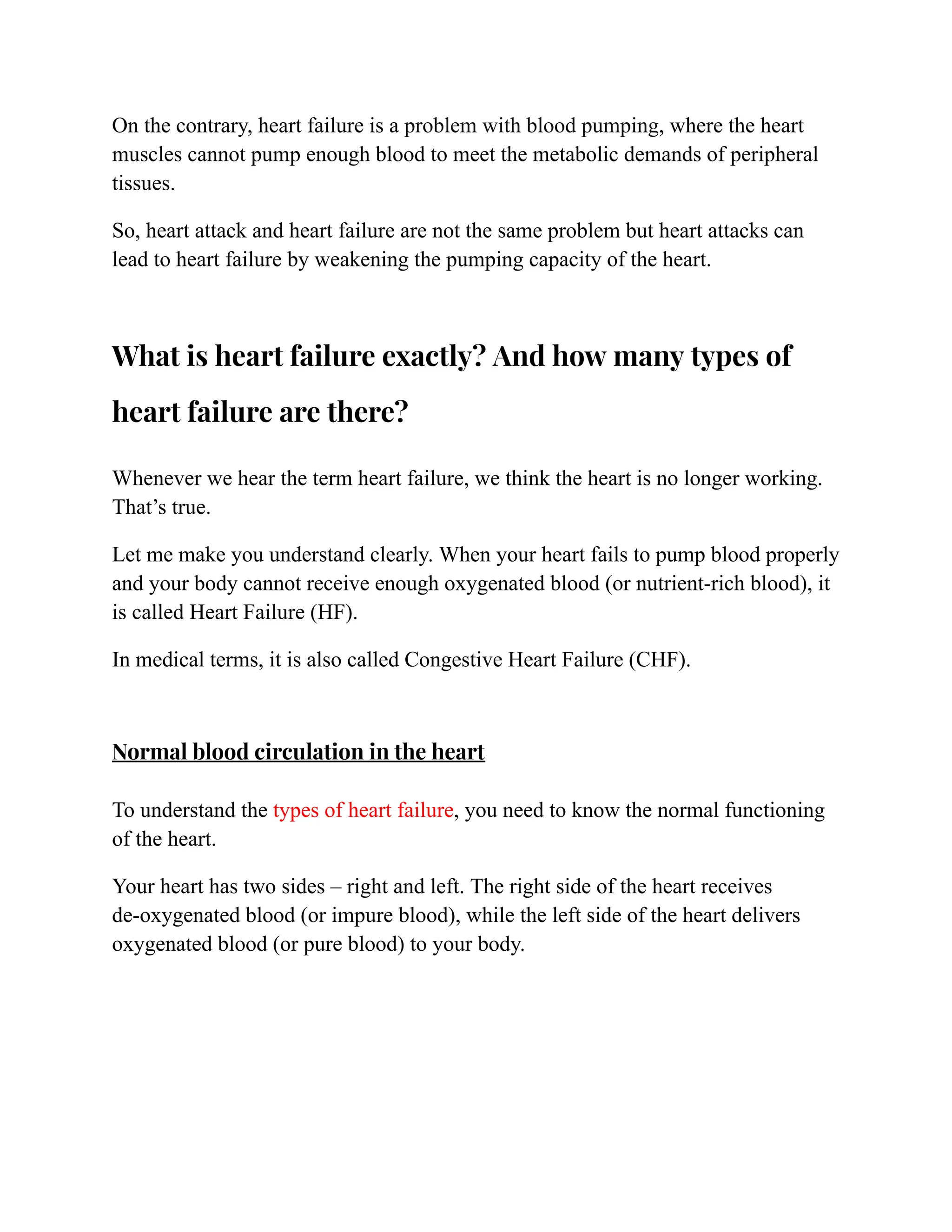 What is the difference between heart attack and heart failure? | PDF