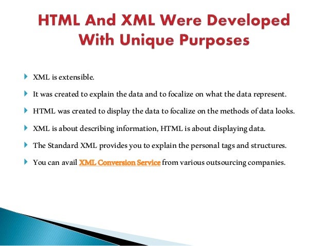 Difference between HTML and XML Difference between HTML and XML