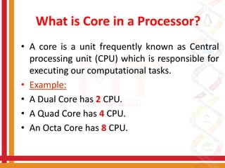 Difference between Intel i3 i5 i7 | PPT