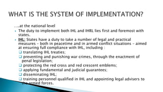 Difference between IHL and IHRL | PPTX