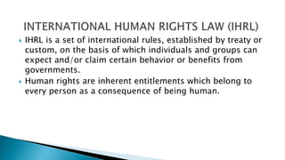 Difference between IHL and IHRL | PPTX