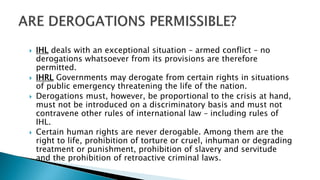 Difference between IHL and IHRL | PPTX