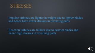 Difference between impulse and reaction turbine | PPTX