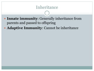 Difference between innate and adaptive immunity | PPTX
