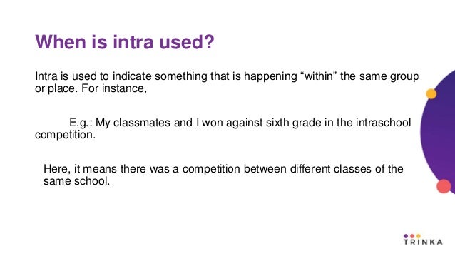 Difference Between Inter and Intra | PPTX