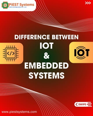 DIFFERENCE BETWEEN IOT & EMBEDDED SYSTEMS | PDF
