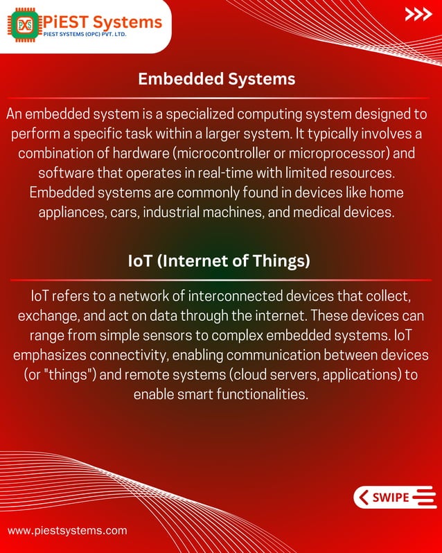 DIFFERENCE BETWEEN IOT & EMBEDDED SYSTEMS | PDF