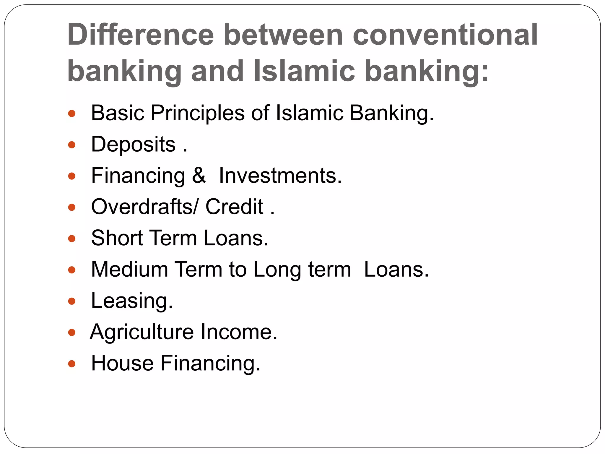 Difference between islamic & conventional banks | PPTX