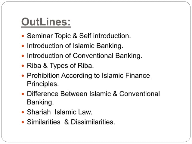 Difference between islamic & conventional banks | PPT