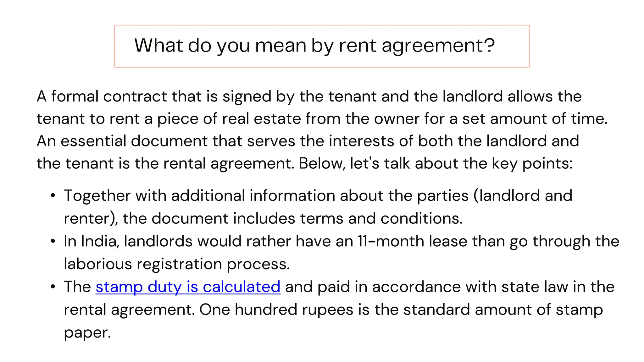 Difference Between lease And Rent Agreement | PPTX