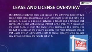 Difference between lease and license: Everything you need to know | PDF